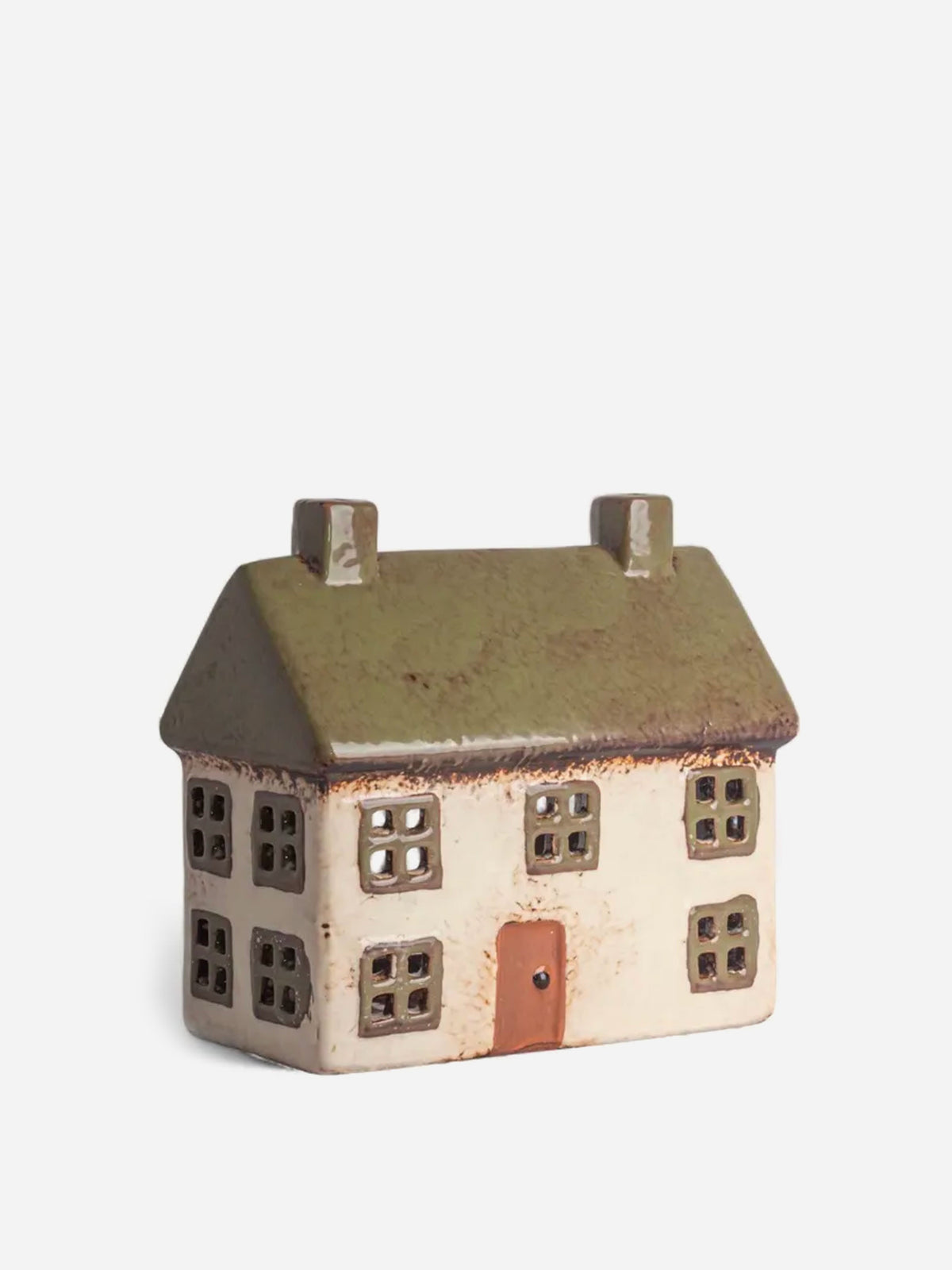 Alsace Olive Green Tea Light Cottage