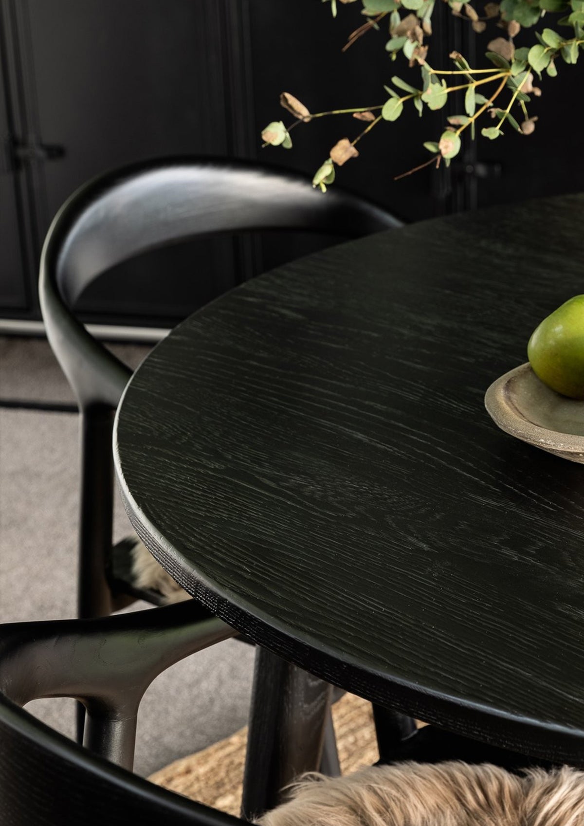 Astrid Black Round Dining Table