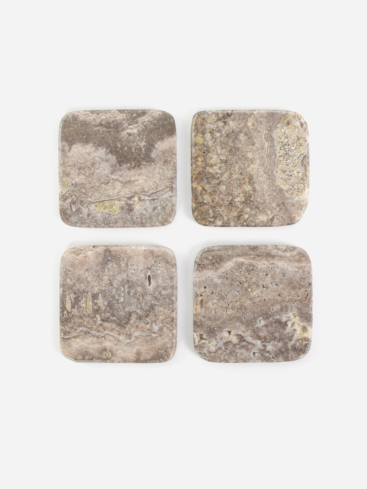 Travertine Coaster Set