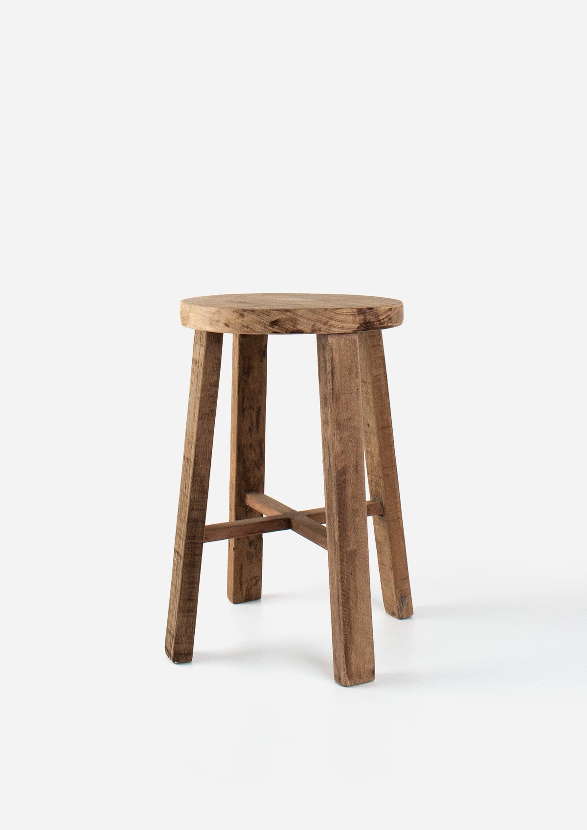 Teak Natural Round Stool